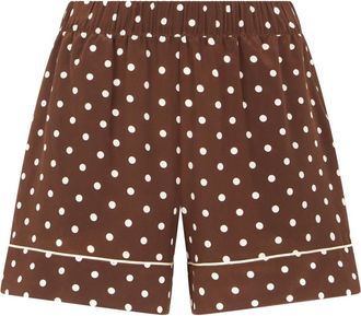 P.A.R.O.S.H. P.a.r.o.s.h., Femme, Shorts, Brun, Taille: 36 FR Polka Dot Trim Shorts