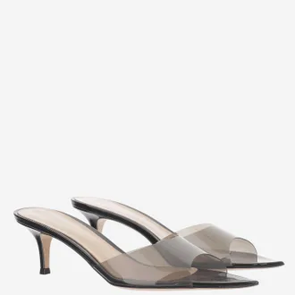 Gianvito Rossi Womens Sandals Elle Black Nylon And Leather