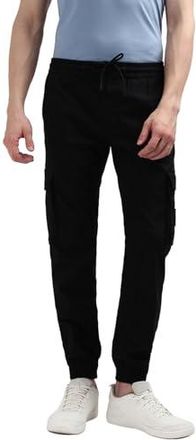 Calvin Klein Jeans Pantalon Cargo Homme Skinny Washed Cargo &Eacute;lastique, Noir (CK Black), XXS