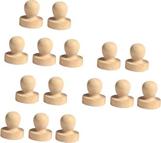 STOBOK 3er-set Stil: 3 8 Cm Holzstempel Runder Griff Handgefertigt F&uuml;r Scrapbooking Siegel Personalisierte Karten Buchstaben 5 St&uuml;ck X 3