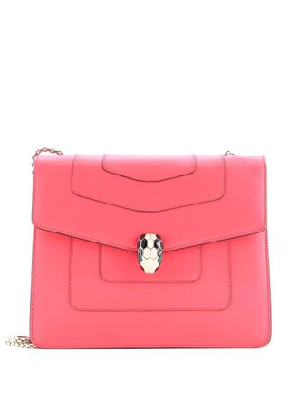 Bulgari Serpenti Forever Square Leather Medium shoulder bag - Rosa