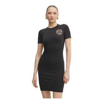 Versace Jeans Couture Robe imprim&eacute; logo - Femme - Robes - Noir - Taille: 36 FR
