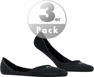 Falke Herren Füsslinge schwarz Baumwolle unifarben