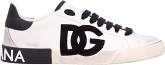 Dolce & Gabbana Homme, Chaussures, Blanc, Taille: 45 EU Portofino Vintage Baskets