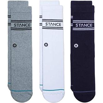 Stance Lot de 3 paires de chaussettes basiques, bleu marine, Medium, (A556D20SRO)