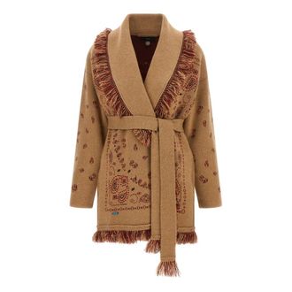 Alanui Bandana Jacquard Cardigan - - Knitwear - Damen - Beige - XS