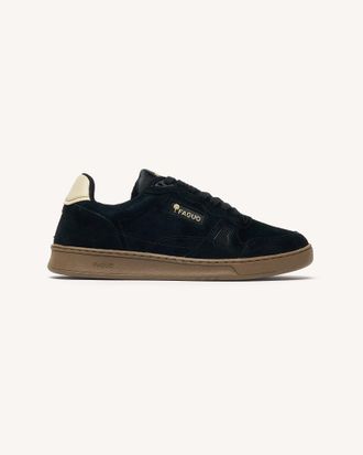 Faguo Baskets en cuir nubuck noir