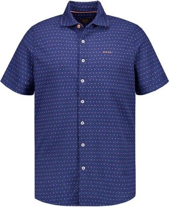 N.Z.A. Herren Kurzarmhemd blau Kent