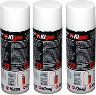 Kisag 3 x Flaschen Kisag Kigas a 400ml Flasche mit 5 fach Adapter