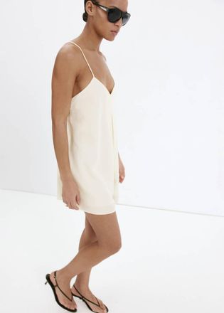 Mango Combinaison droite dos nu &eacute;cru - Femme - XL - MANGO