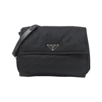 Prada Pre-owned Tessuto Vitello Schultertasche - - Pre-owned - Damen - Schwarzk - ONE SIZE