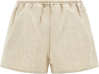 Jacquemus Hemp Denim Shorts - Beige