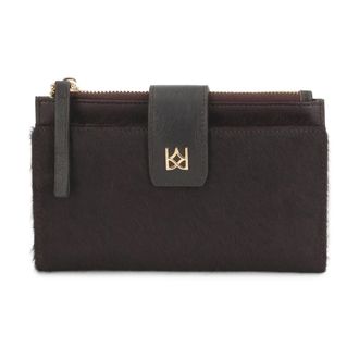 Kazar Kazar Dunkelbraune Geldb&ouml;rse aus echtem Leder und Leder mit nat&uuml;rlicher Haaroberfl&auml;che - - Accessories - Damen - Braun - ONE SIZE