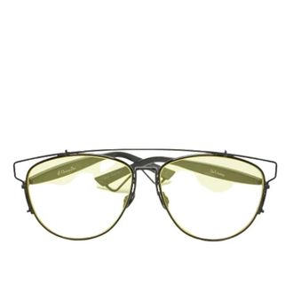Dior Lunettes de soleil en verre Pre-owned - Femme - Pre-owned - Jaune - Taille: ONE Size