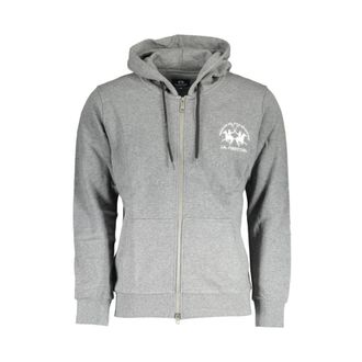 La Martina Homme, Sweatshirts et sweats à capuche, Gris, Taille: S Pull Gris Homme Capuche Zip
