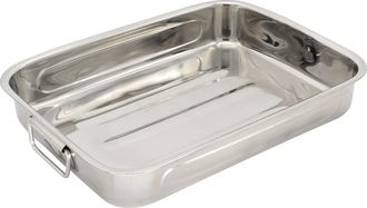 Kr&uuml;ger Vierkantpfanne, Edelstahl, 35 cm, Silber