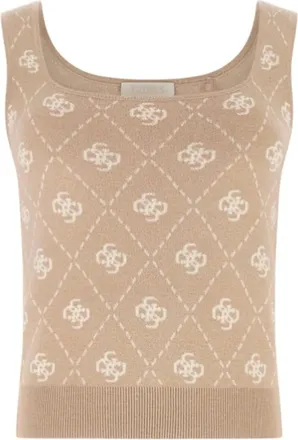 Guess Femme, Tops, Beige, Taille: 36 FR Sarah Top