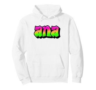 BDAZ Ana Graffiti Personalisierter Name Gr&uuml;n Rosa Frauen M&auml;dchen Pullover Hoodie