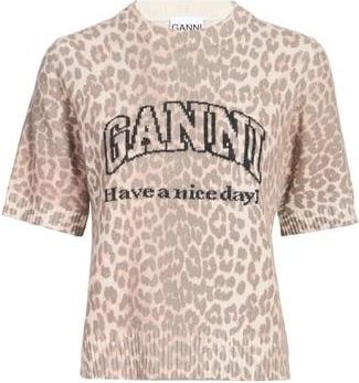 Ganni Pull sans manches &agrave; motif