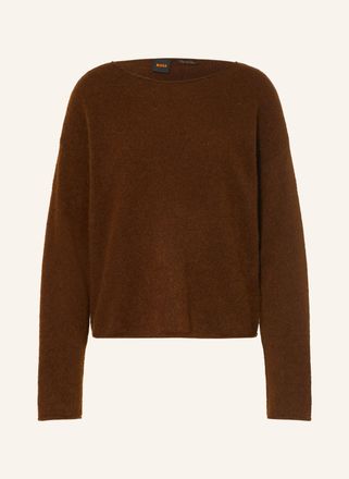 HUGO BOSS Pullover Folletino Mit Alpaka braun