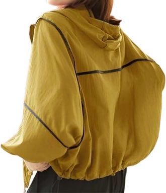 Generic 2026 Vestes &agrave; capuche pour homme et femme avec veste en maille, blanc, taille M, jaune, Taille unique