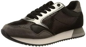 Geox Femme D Doralea B Sneakers, Black/Dk Grey, 39 EU