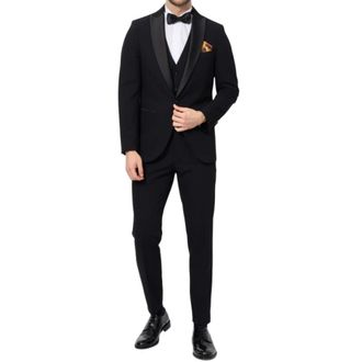 Bharnaba AB 213 3P Anzug - - Suits - Herren - Schwarzk - 2XL