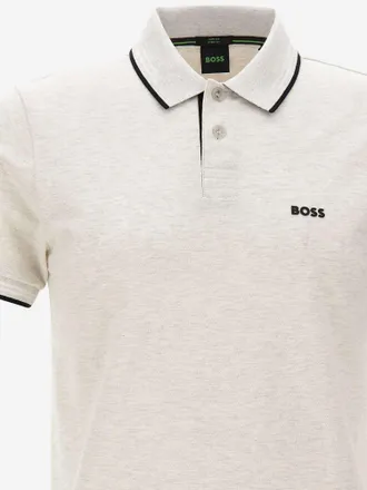 HUGO BOSS Stretch Cotton Polo Shirt - Gray