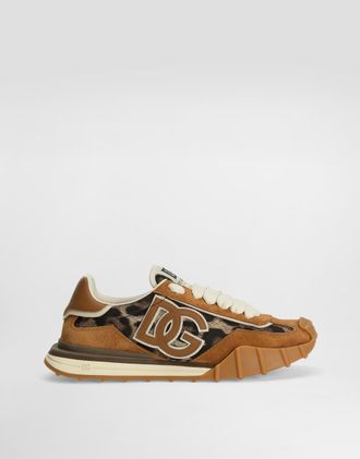 Dolce & Gabbana Dg Athletic Fabric Sneakers - Frau Sneakers Animalprint 36.5