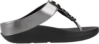 FitFlop Femme, Chaussures, Noir, Taille: 40 EU Metallic Bead Circle Flip Flops