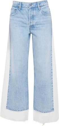 Mother Femme, Jeans, Bleu, Taille: W27 Nacho Double Dip Nerdy Fray Wide Jeans