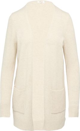 s.Oliver Lange Damen Strickjacke (DE/NL/SE/PL, Numerisch, 46, Regular, Regular, Beige)