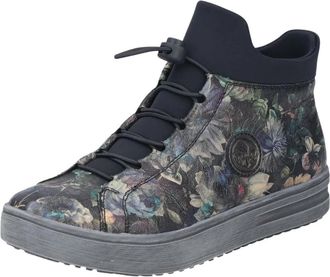 Rieker Sneaker High mit Blumenmuster - - Shoes - Damen - Schwarzk - 41 EU