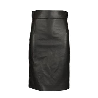 Tagliatore High-waisted Suede Midi Skirt - - Skirts - Damen - Schwarzk - M