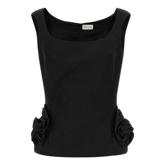 Magda Butrym Bluse 11 Seidenmischung Top - - Tops - Damen - Schwarzk - M