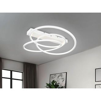 Trio Moderne dimmbare led Deckenleuchte darvin in Wei&szlig;, Breite 64cm