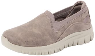Skechers Damen Graceful Leaning In Sneaker, Dark Taupe Microleather/Knit, 37.5 EU
