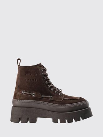 Paia Copenhagen Bottes de combat &agrave; lacets en daim avec semelle crant&eacute;e