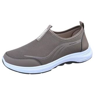 Generico Chaussures orthop&eacute;diques pour homme Chaussures de sport en maille sans lacets pour marcher Chaussures confortables et l&eacute;g&egrave;res Sandales Pales respirant
