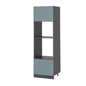 Vicco Armoire Micro-Ondes R-Line, Bleu-Gris, 60cm