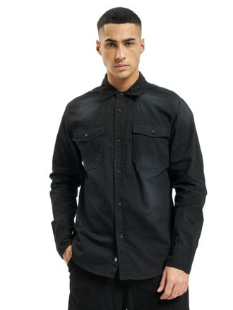Brandit Hardee Denim Shirt Long Sleeve, Farbe: Black, Gr&ouml;&szlig;e: 4XL