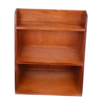 OSALADI Tofficu Holz Mehrschicht Organizer Regal Dreischichtiges Aufbewahrungsregal Praktischer Holzständer Für Wohnzimmer Büro Schlafzimmer