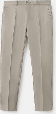 Mango Pantalon en serg&eacute; 100 % coton slim fit beige - Homme - 38 - MANGO MAN