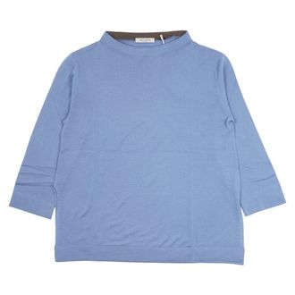 La Fileria Femme, Pulls, Bleu, Taille: 48 FR Tricot ras du cou
