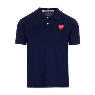 Comme Des Gar&ccedil;ons Heart Patch Polo - - Tops - Herren - Blau - S