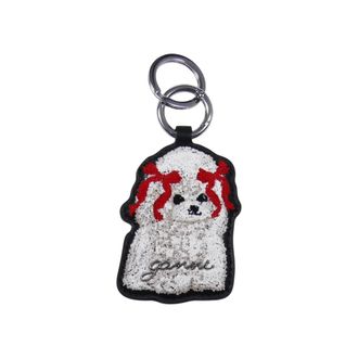 Ganni Femme, Accessoires, Noir, Taille: ONE Size Joy Dog Bow Keyring