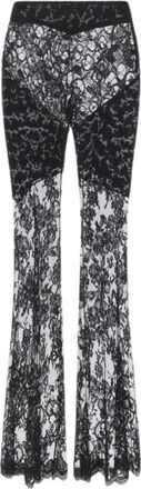 Roberto Cavalli Chantilly-Spitzenhose mit Schlag - - Trousers - Damen - Schwarzk - S