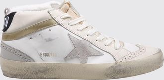 Golden Goose Baskets Mid-Star en cuir et daim &agrave; effet us&eacute;