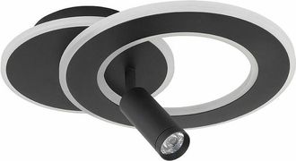 ETC Shop Led Deckenlampe Designleuchte Wohnzimmerlampe Schlafzimmerleuchte, Fernbedienung Nachtlicht Memory Tageslicht dimmbar rgb Farbwechsler cct, 30W