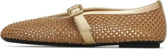 Loriblu Femme, Chaussures, Brun, Taille: 35 EU Ballerines en daim orn&eacute;es de cristaux